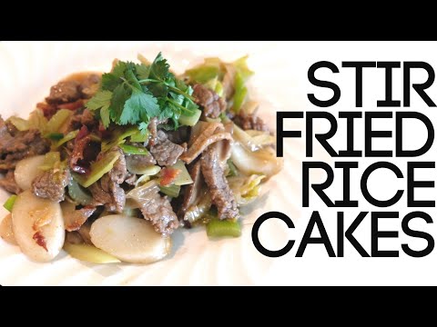 Easy Chinese Stir-fried Nian Gao Rice Cakes