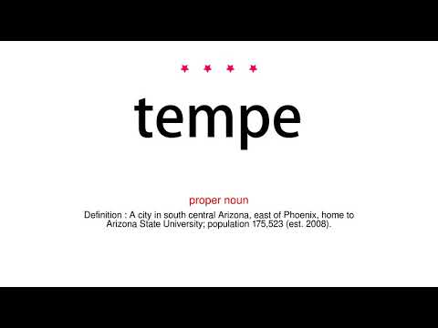 How to pronounce tempe - Vocab Today
