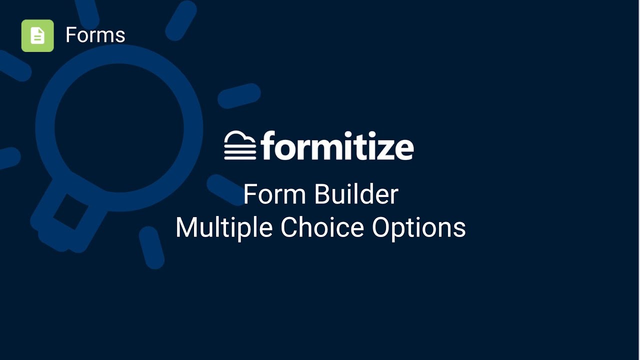 Form Builder Multiple Choice Options