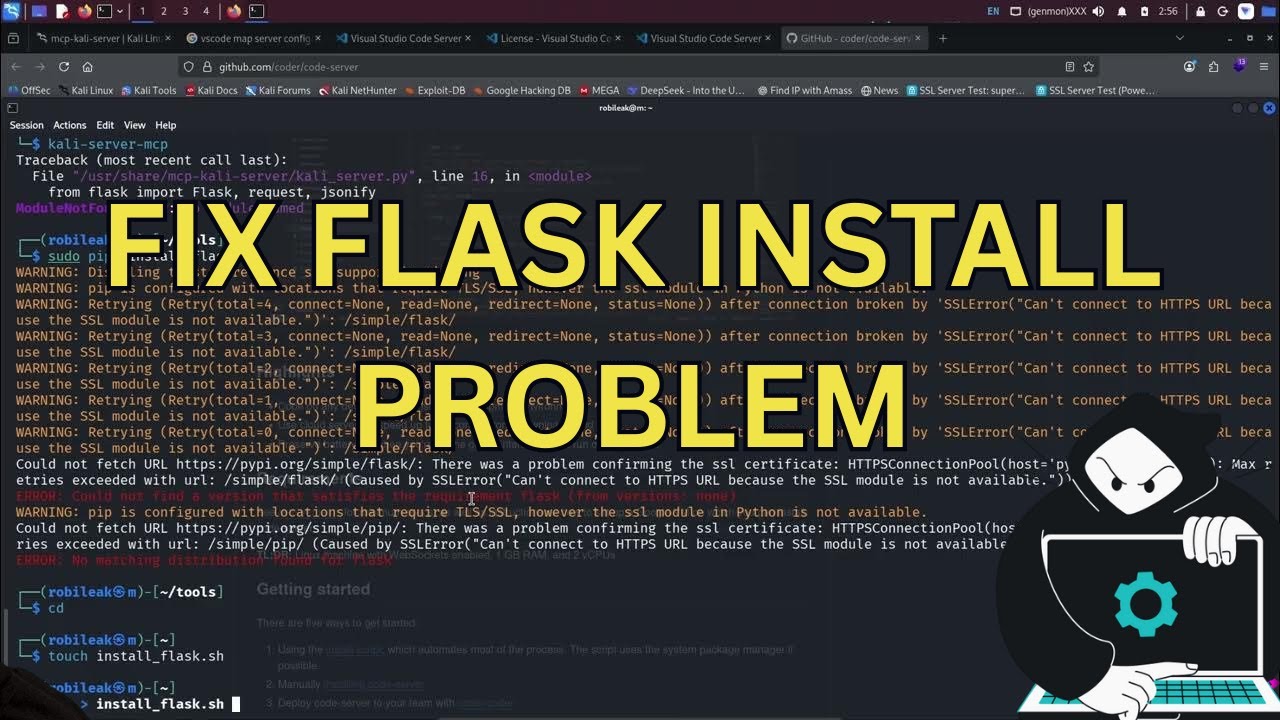 Fix Python SSL Error on Kali Linux | Flask Installation Problem Solved