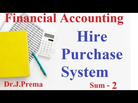 Financial Accounting # Hire Purchase Accounts # In Tamil # By Dr.J.Prema