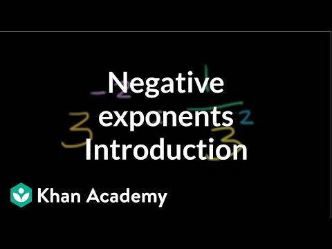 Introduction to negative exponents | Exponent expressions and equations | Algebra I | Khan Academy