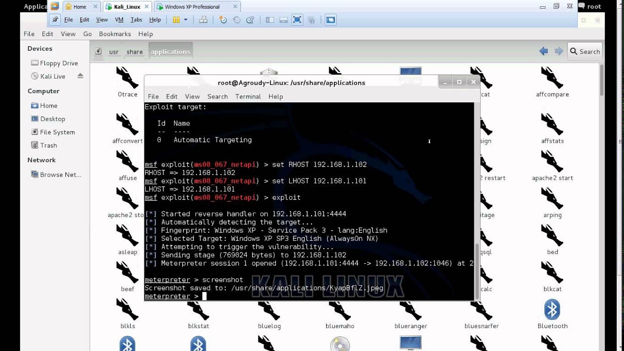 How to hack Windows XP using Metasploit built on Kali Linux