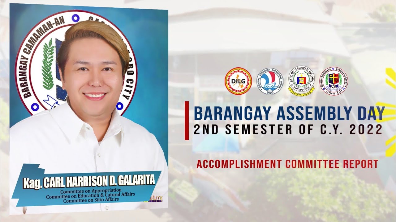 BARANGAY ASSEMBLY 2022 | KAG. CARL HARRISON 