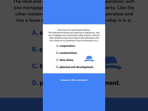 Real Estate Exam Practice Multiple Choice Questions | Property Ownership