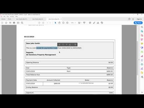 Send Rent Receipts to Tenants