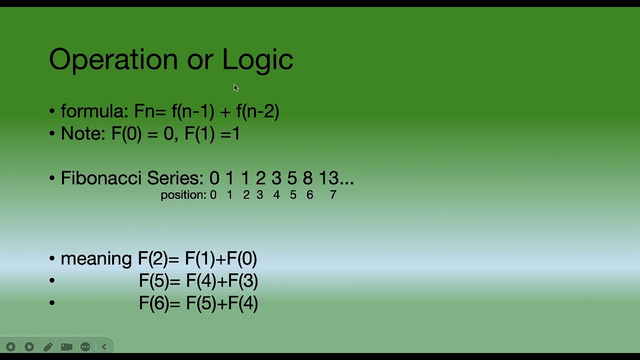 Recursive functions part. 2 (Fibonacci Series)