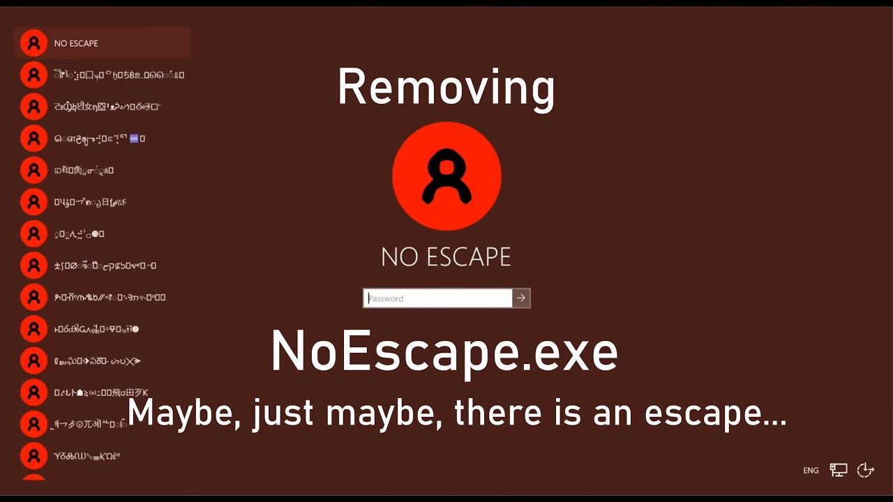 Removing NoEscape.exe - Boot Sector included