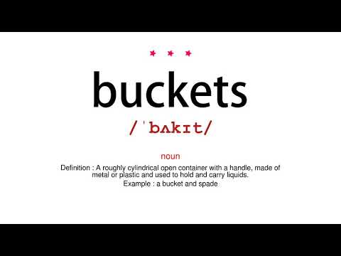 How to pronounce buckets - Vocab Today