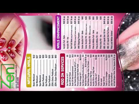 Zen Nail Price list 01+02 review
