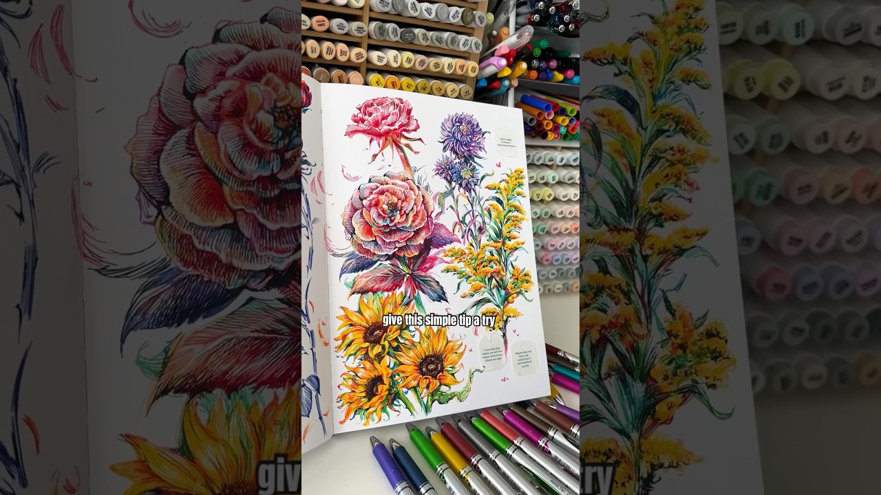 Feeling stuck?? TRY THIS✨ #shorts #sketchbook #tips