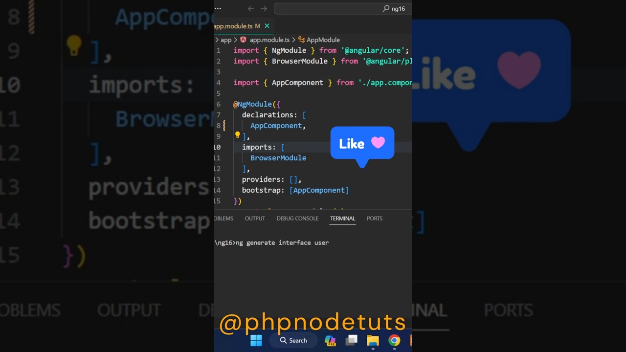 ⚡How to create an interface in Angular| Angular 17 Interface| Angular 17 #shorts #angular #angular17