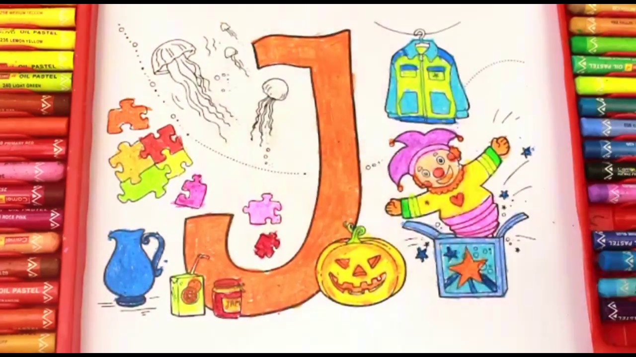 colouring and Learning Letter J |Super Simple ABCs|Alphabet for Kids,Preschoolers,Teach Toddlers,ESL