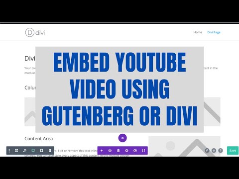 How to Embed a YouTube Video With Gutenberg & Divi - WordPress 2021