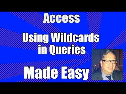access query using wildcards for Access 2007 2010 2013 2016 tutorial for beginners