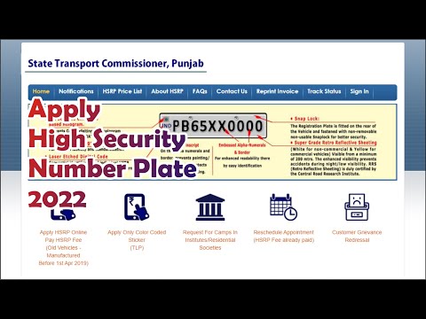 Apply High Security Number Plate | 2022 | Punjab