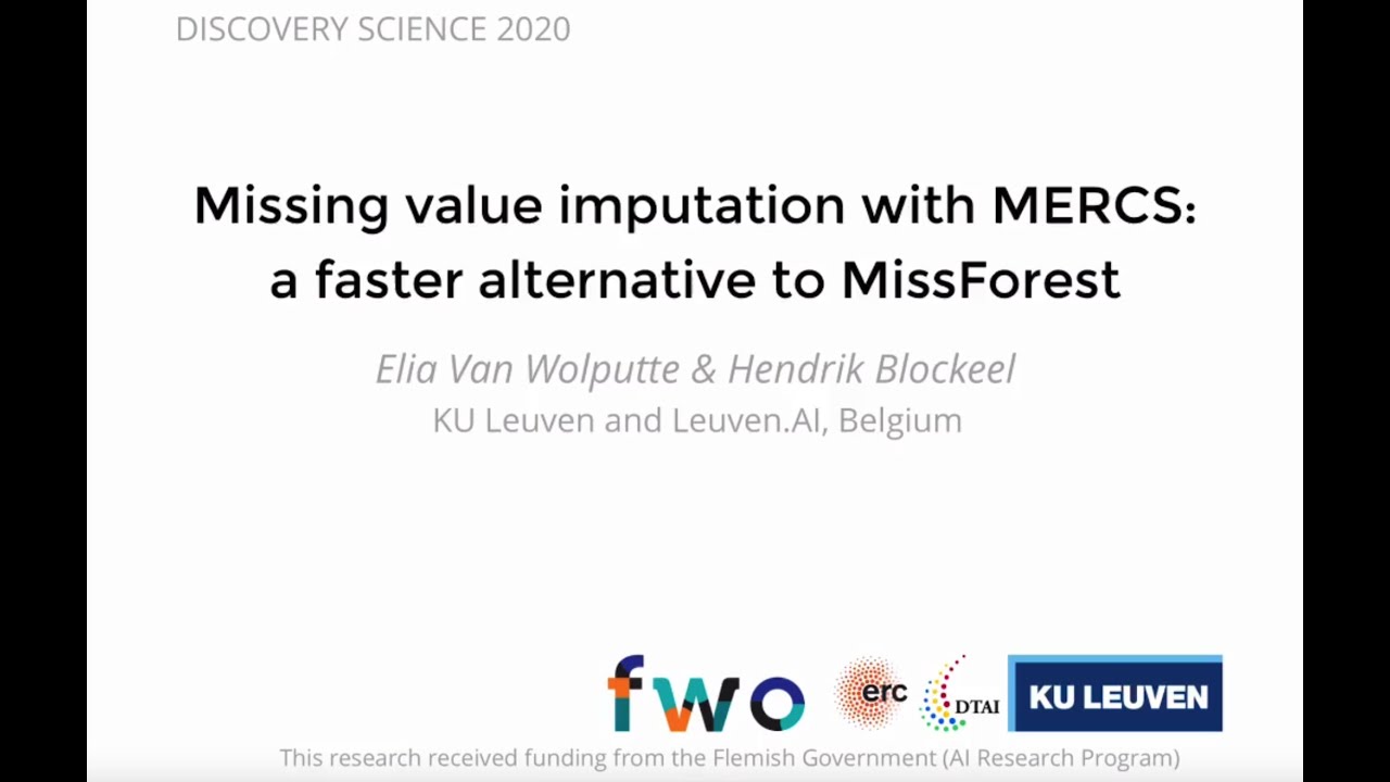 Missing Value Imputation with MERCS: A Faster Alternative to MissForest