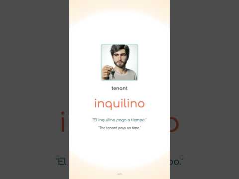 πͺπΈ 5 Spanish Words in 60 Seconds π Apartment: rent, lease, tenant, landlord, deposit