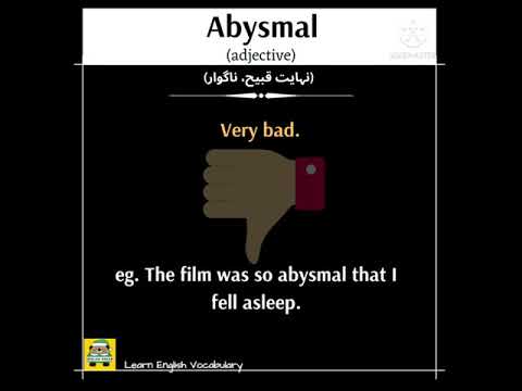 Abysmal | Learn English Vocabulary