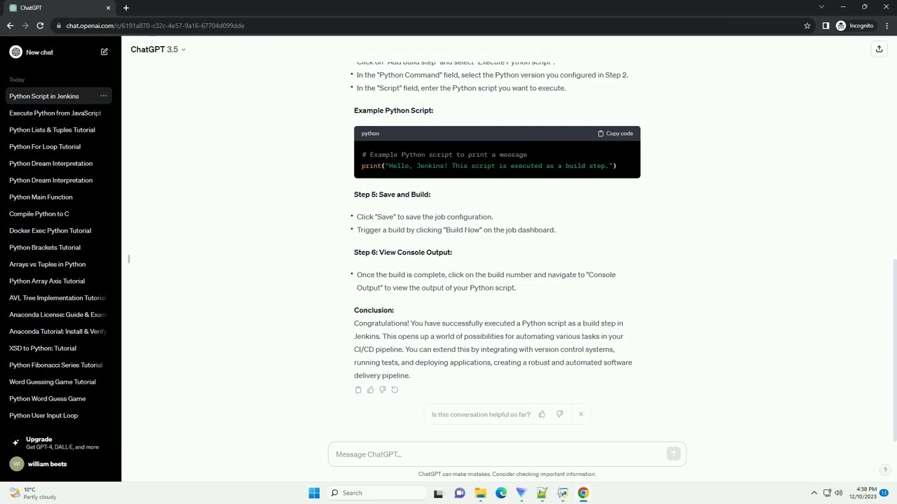 execute python script in jenkins build step