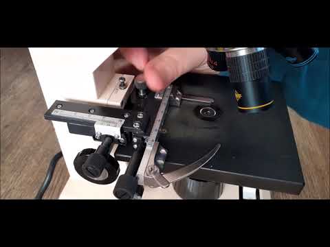 Kruistafel monteren Microscoop Mechanical stage crosstable microscope