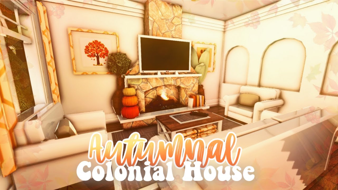 Roblox Bloxburg - Autumnal Colonial Family House Interior - Minami Oroi