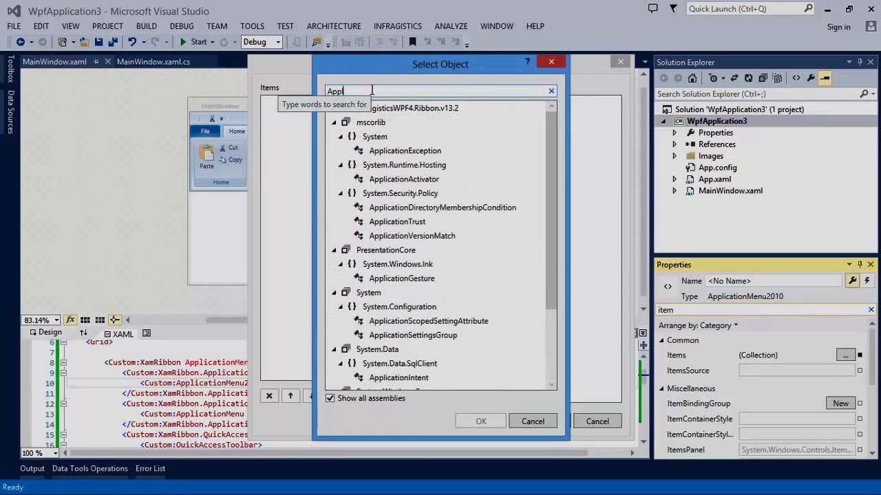 Getting Started with WPF Ribbon
