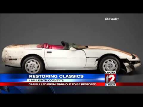 One millionth Corvette being restored from sinkhole accident