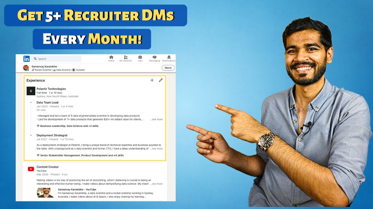 Create the best Linkedin Profile (Get 5 recruiters DMs every month!)