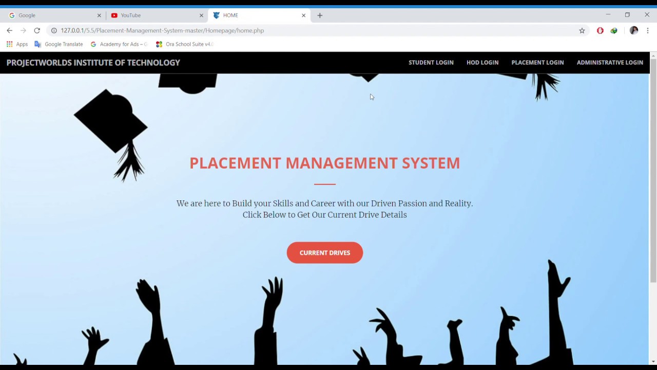 Placement Management System Project in PHP and MySQL with Source Code