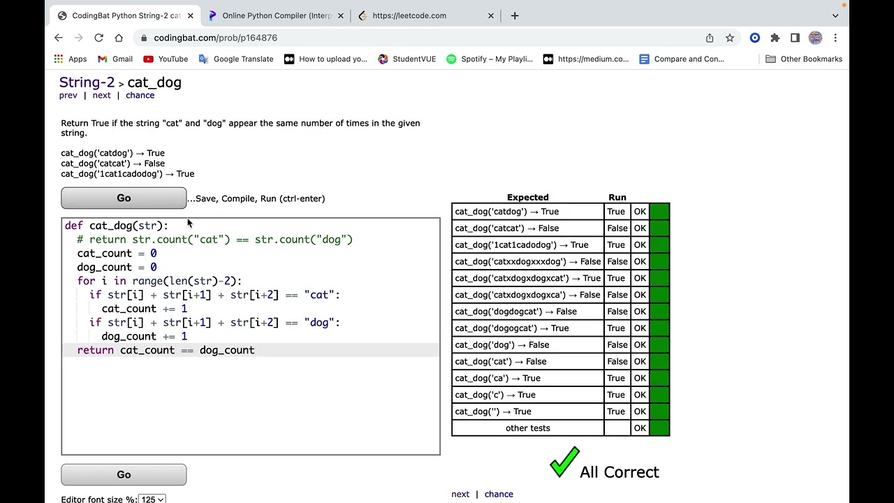 Coding Bat Python (String-2)