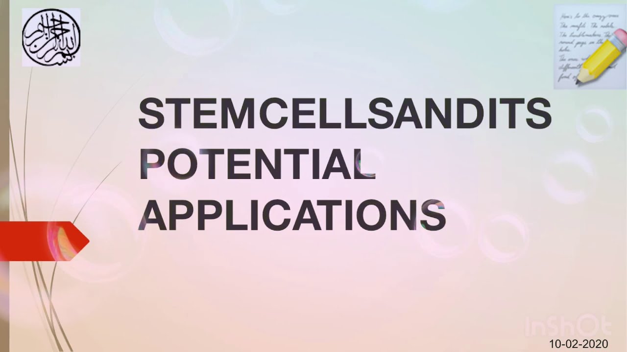 Stem Cells and Its Potential Applications/Bs/Ms PPT