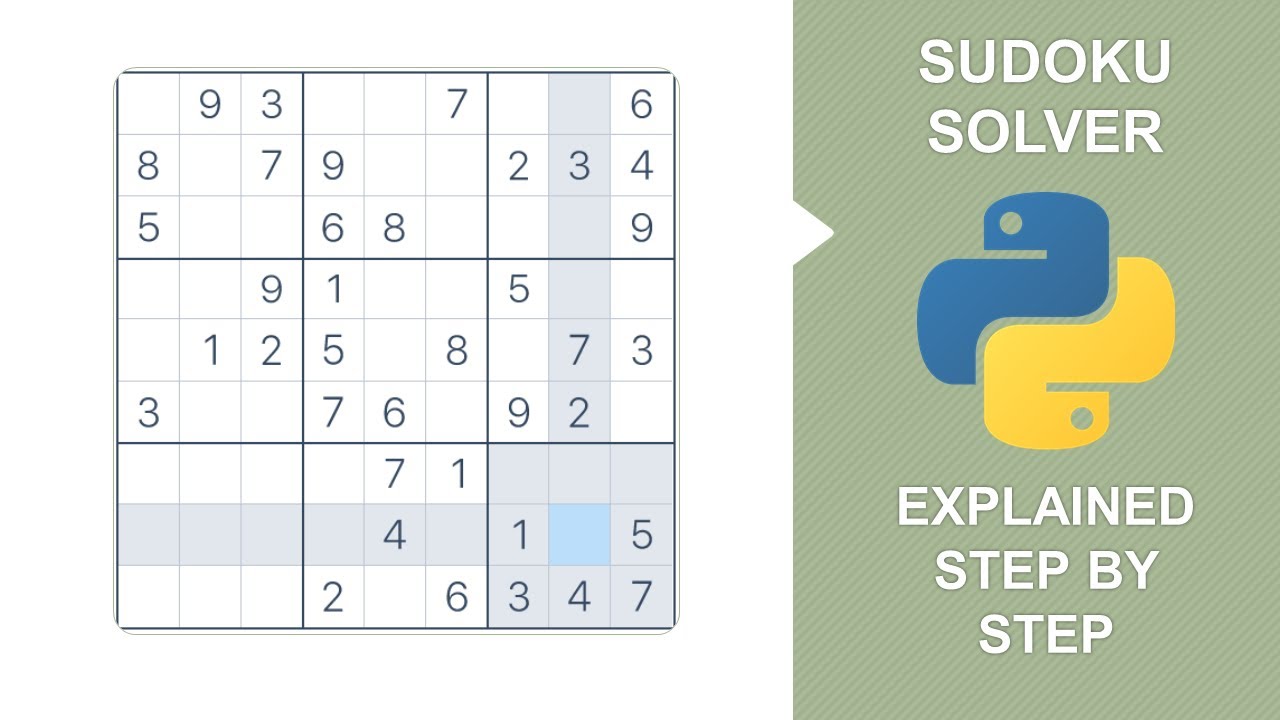 Create Sudoku Solver with Python in 20 minutes