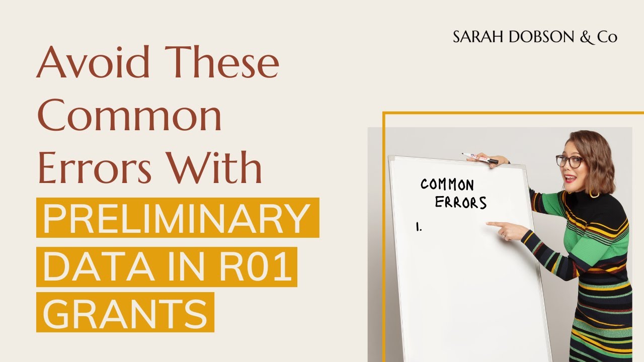 Avoid these common errors with preliminary data in R01 grants