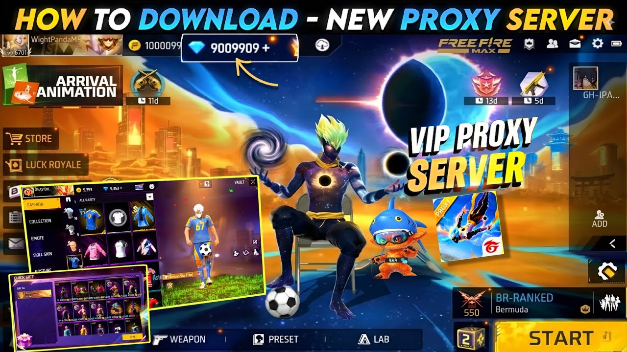 HOW TO DOWNLOAD PROXY SERVER IN FREE FIRE, HOW TO USE PROXY SERVER IN FREE FIRE, PROXY SERVER FF