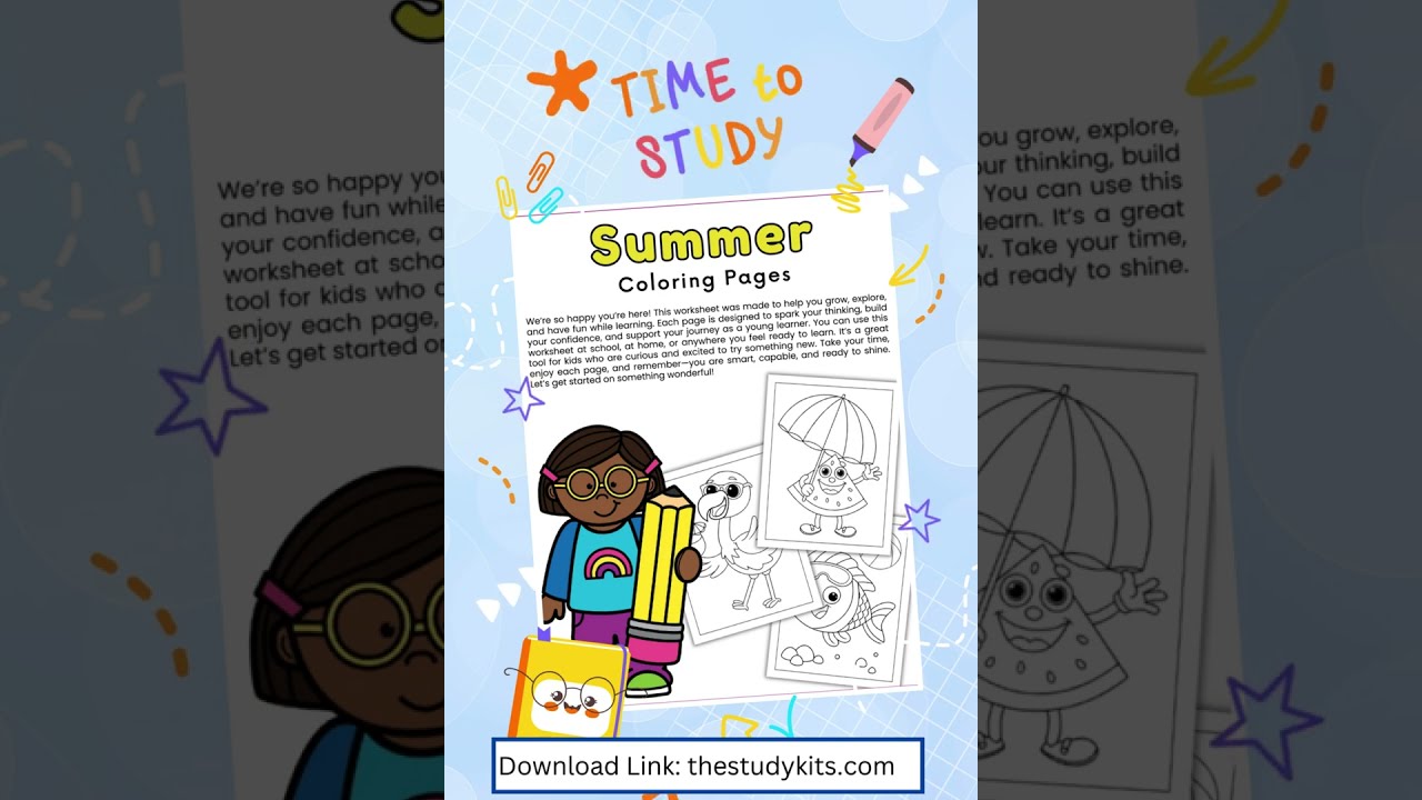 Summer Coloring Pages for Kids – Fun Summer Activity