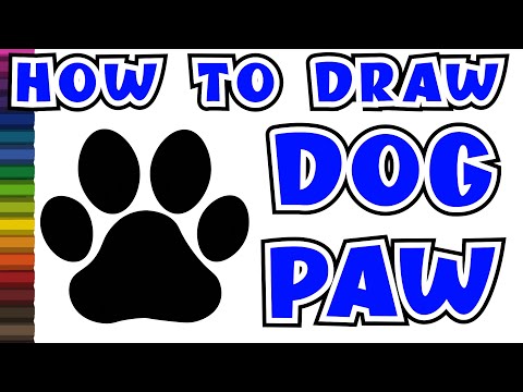 How to draw a dog paw