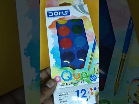 Doms aqua colour cake #shorts #youtubeshorts #shortsfeeds #unboxing #viral #trending #new #art 🌈