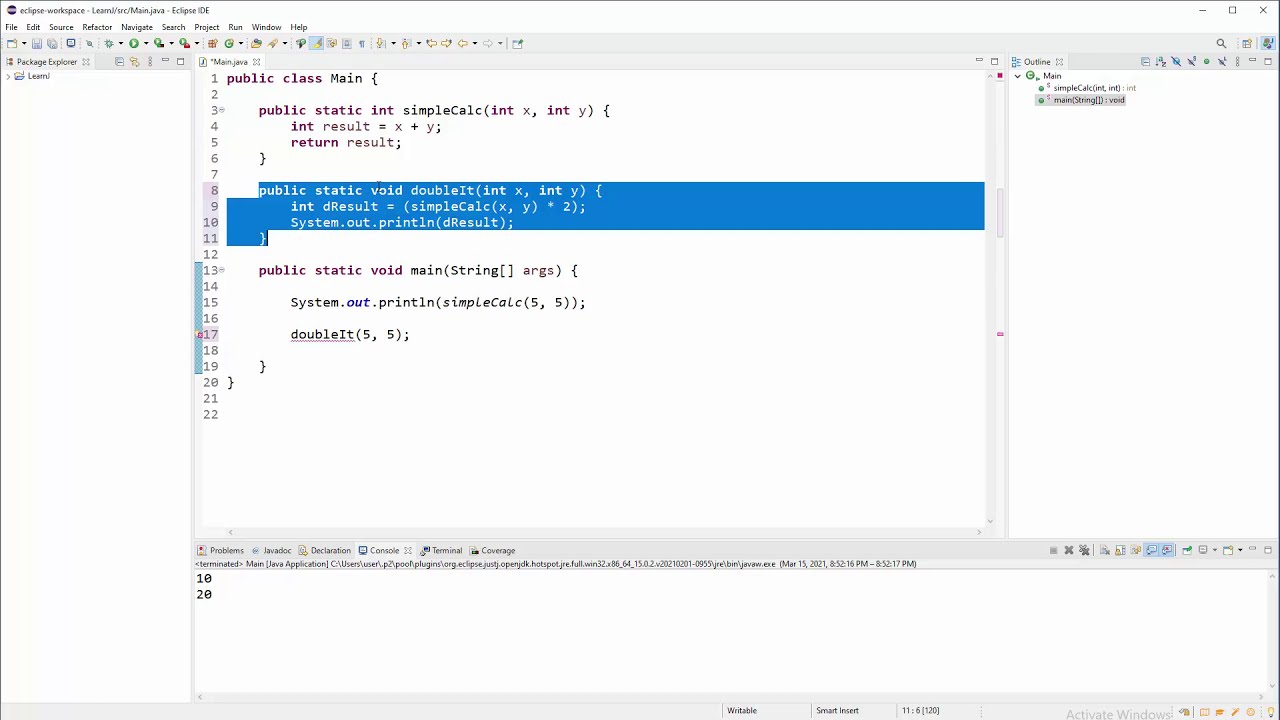 Java Tutorial - 21 - Returning a Value from Method