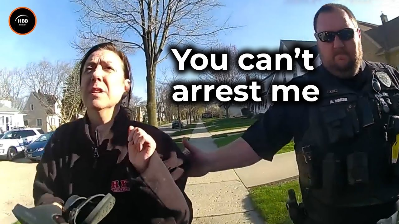ENTITLED KAREN hits neighbor's car, mocks police officers| Karens Getting Arrested By Police #92