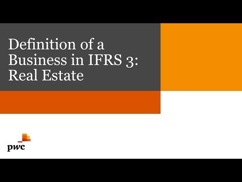 PwC's Definition of a business in IFRS 3: Real estate
