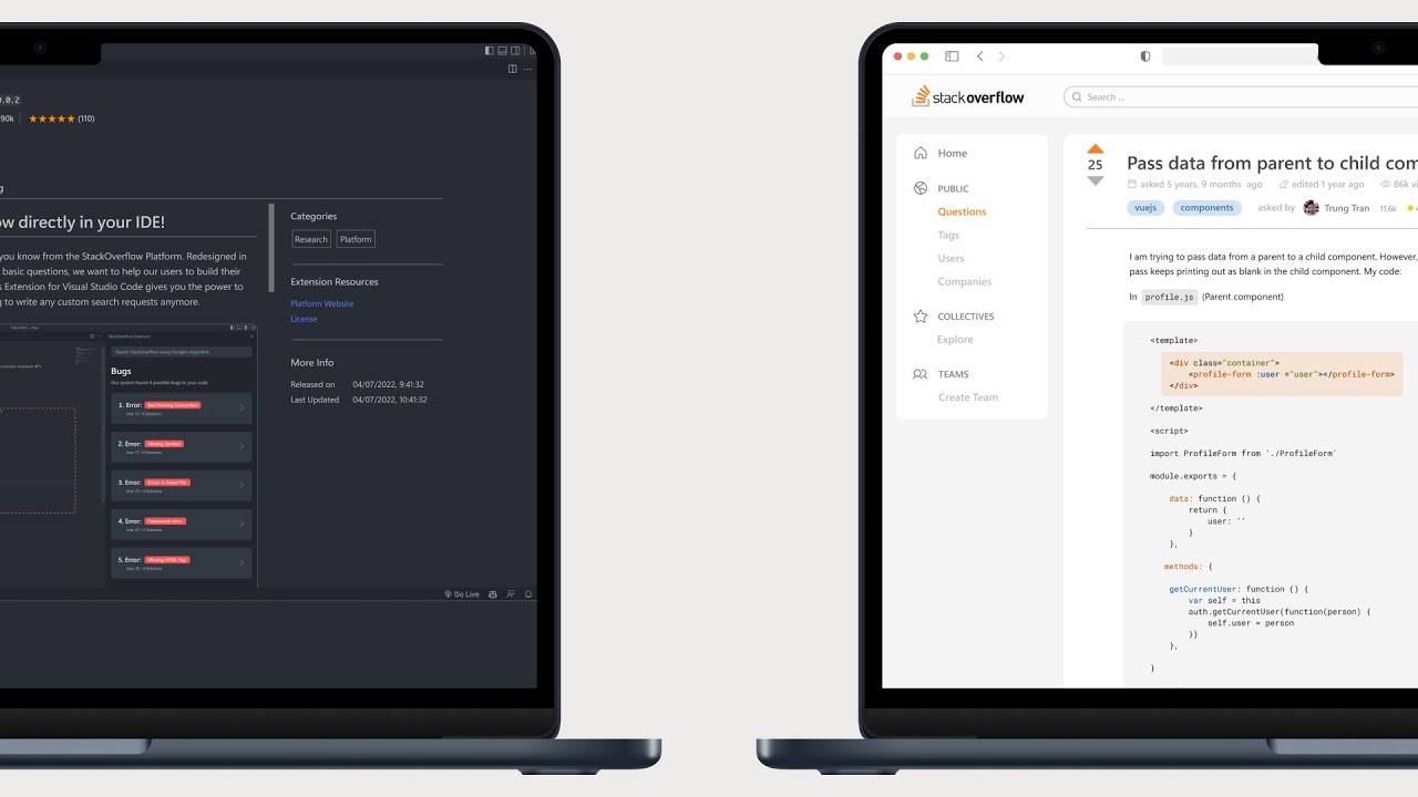 Stack Overflow Redesign (Visual Studio Code Extension and Website)