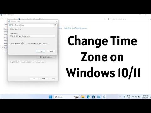 How to Change Time Zone on Windows 10 & 11