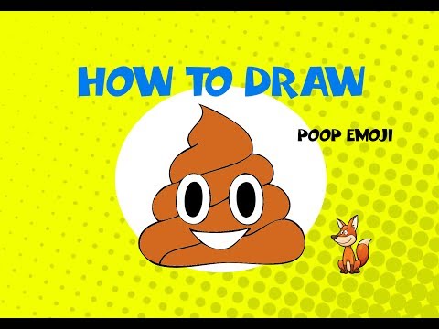 How to draw Poop Emoji – STEP BY STEP GUIDE – ART LESSONS | Foxy Foxy Foxy