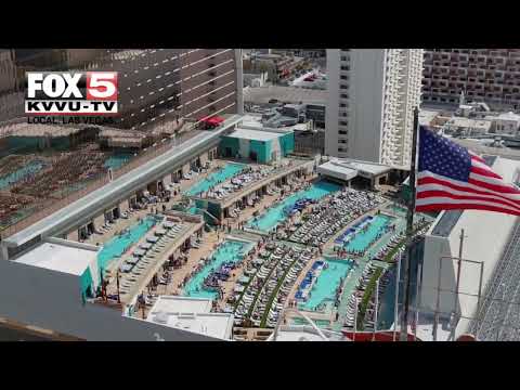 FOX5 drone footage: Circa's Stadium Swim in downtown Las Vegas