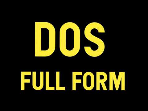 full form of DOS || definition of DOS || full meaning of DOS in hindi and english