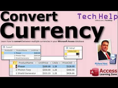 Currency Conversion in Microsoft Access. How to Switch from USD to EUR, CAD, AUD, etc. Exchange Rate