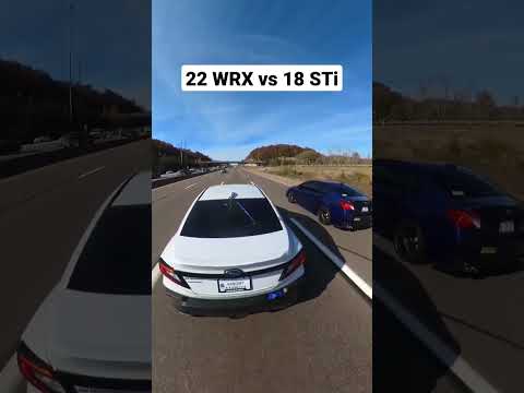22 WRX vs 18 STi (Both stock)
