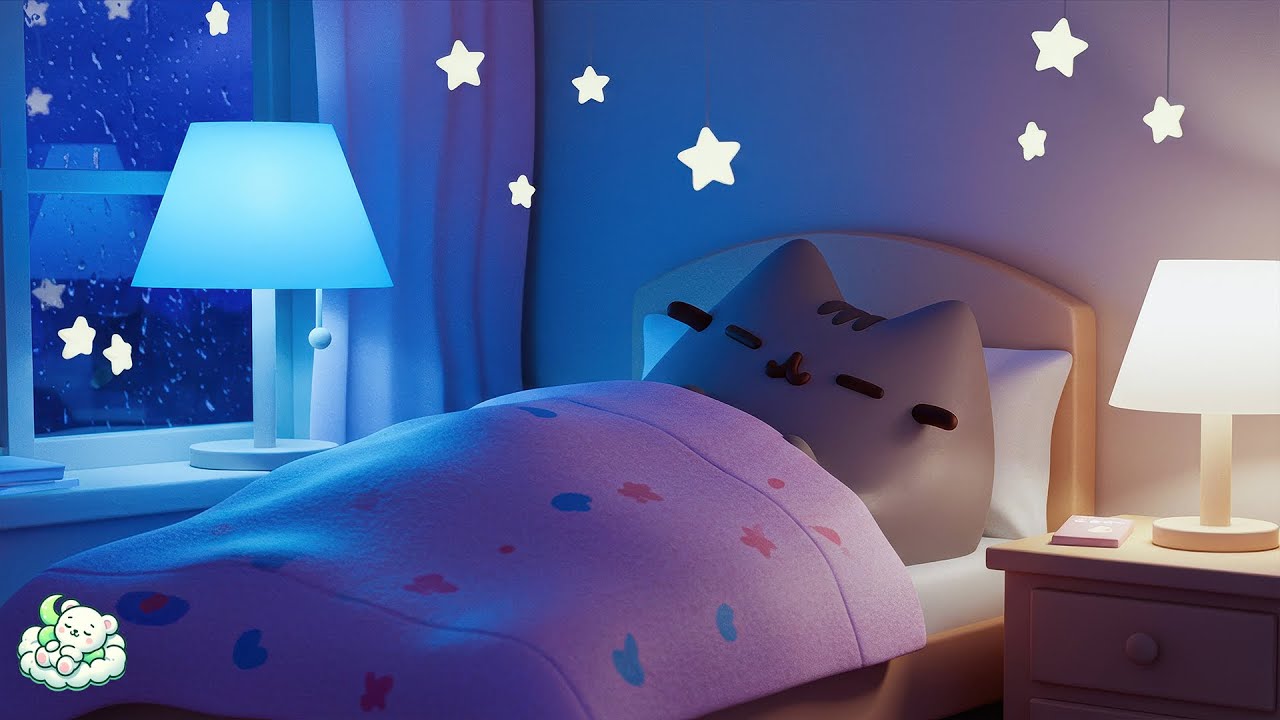 Fall Asleep With Pusheen Cat - Deep Sleep Music for Tranquil Night - Emotional and Physical Healing