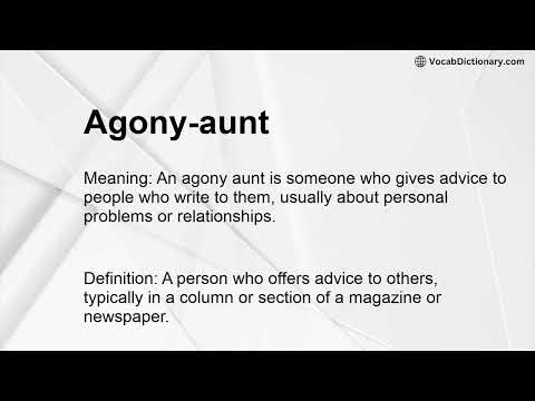 Agony-aunt Meaning